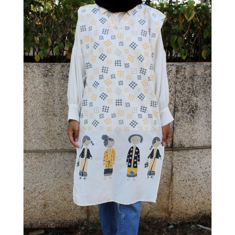 Jual Long Vest Batik , Outer Tunik Batik | Shopee Indonesia