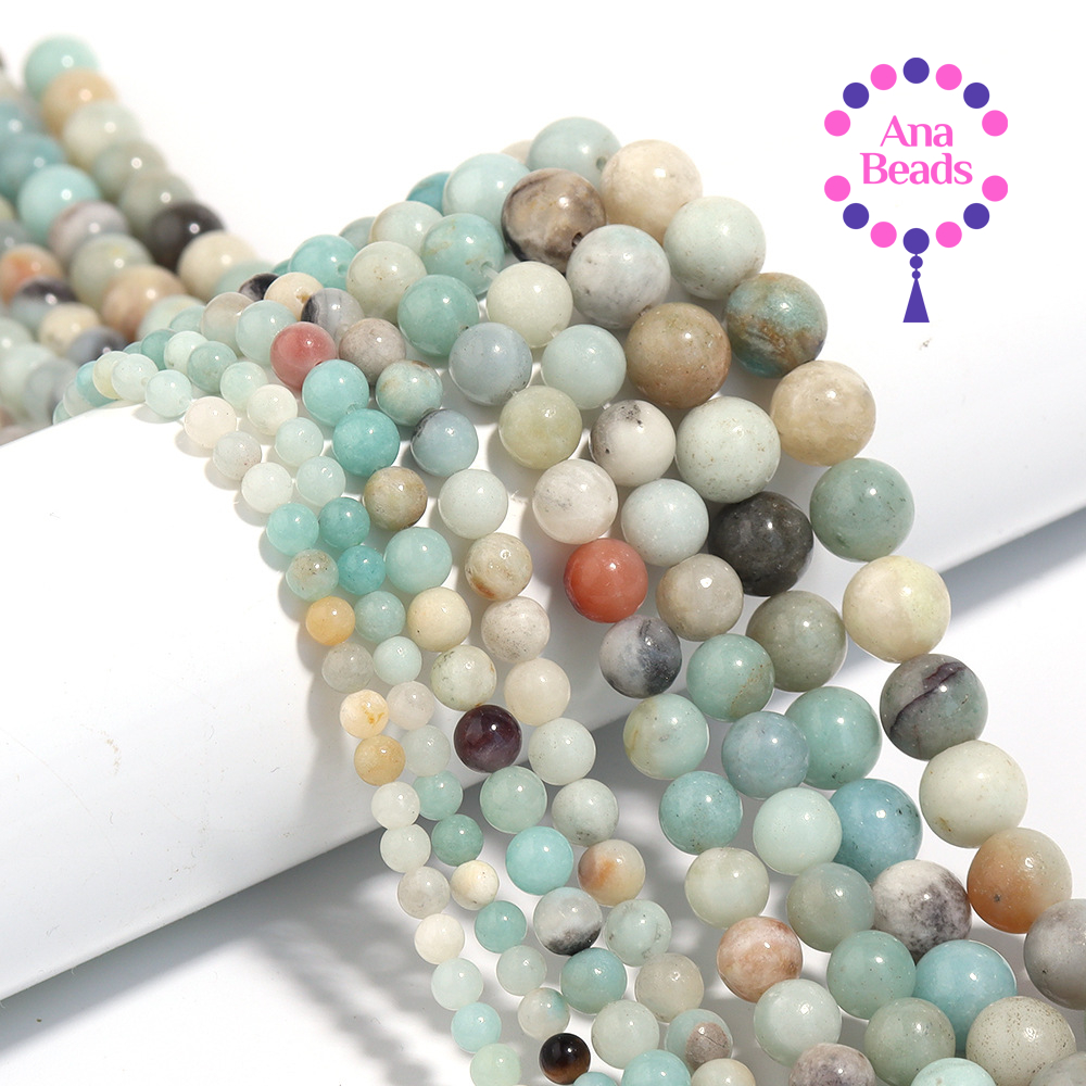 Jual Manik-manik Batu Amazonite Natural Bahan Aksesoris Perhiasan ...