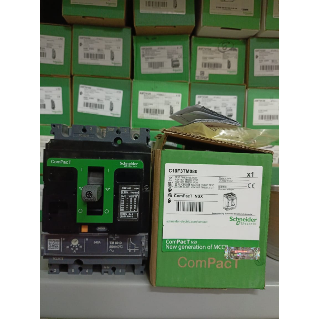 Jual MCCB Schneider NSX100F 3P 80A 36kA C10F3TM080 TM80D NSX 100F 3P 80A TYPE BARU DARI LV429631 ...