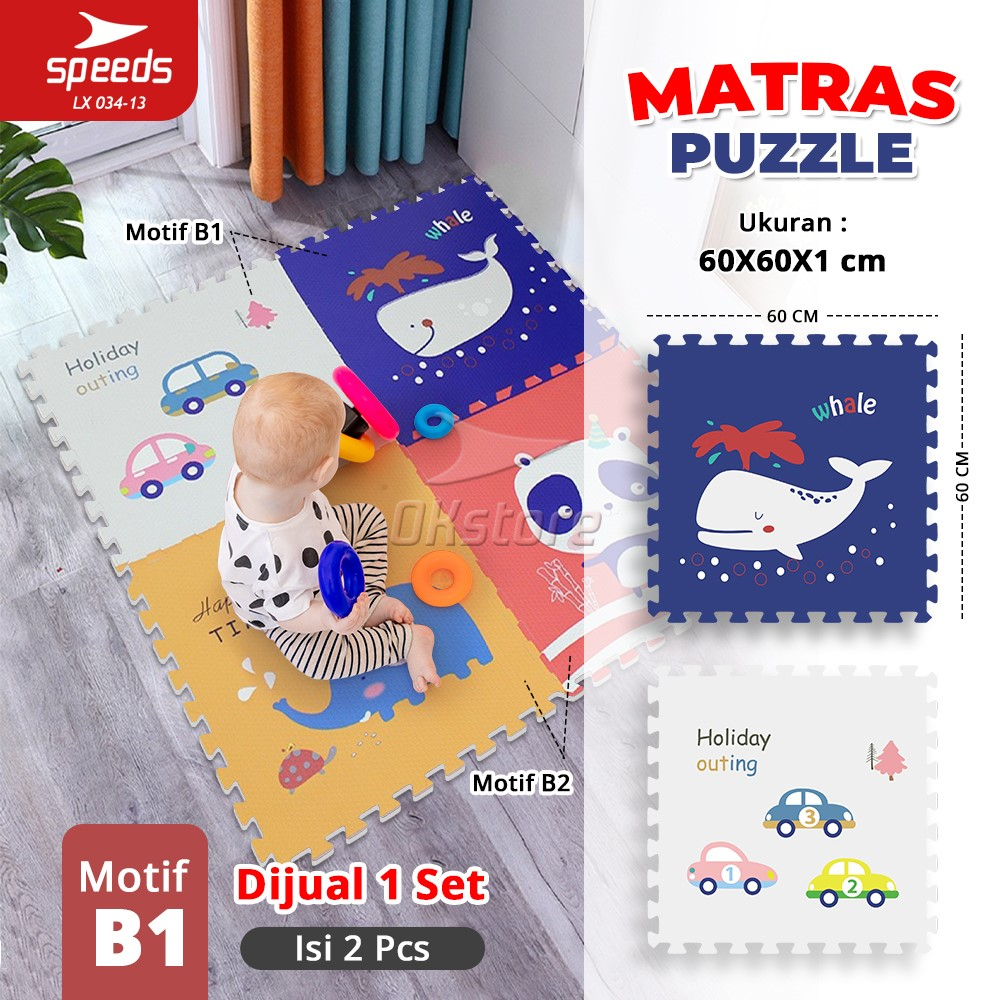 Jual SPEEDS Evamat 30x30cm Matras Puzzle Karpet Puzzle Matras Eva Alas ...