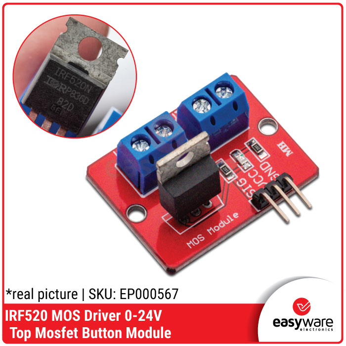 Jual IRF520 MOS Driver 0-24V Top Mosfet Button module | Shopee Indonesia