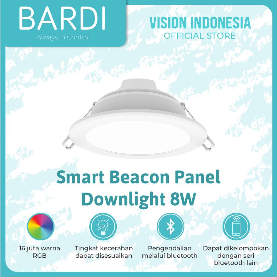 Jual BARDI Smart Beacon Panel Downlight 8W RGBWW | Shopee Indonesia