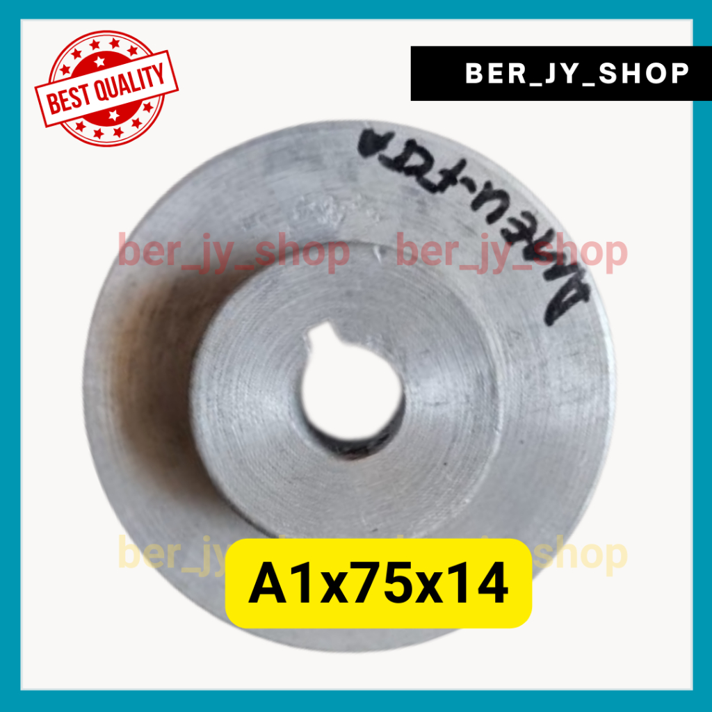 Jual A1x75x14 - Pully Puli Puly Pulley Aluminium A1 x 75mm/3"/3in/3inchi/3dim x 14mm | Shopee ...