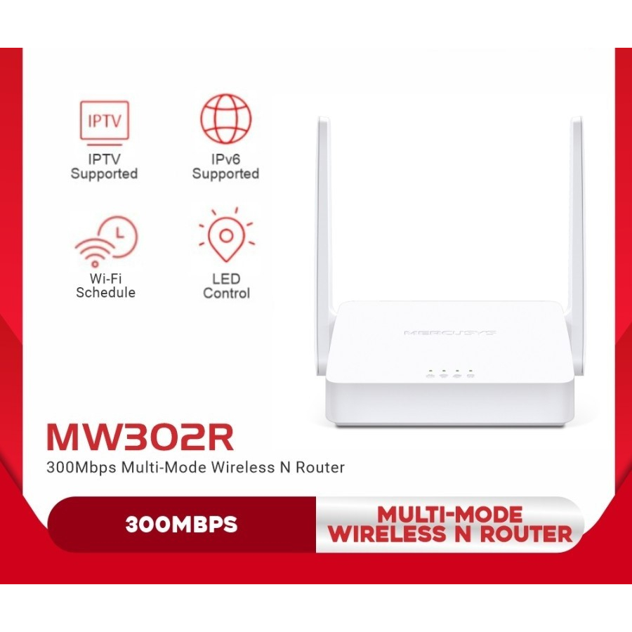 Jual Mercusys MW302R 300Mbps Multi-Mode Wireless N Router Wifi [ 2 Pcs ...