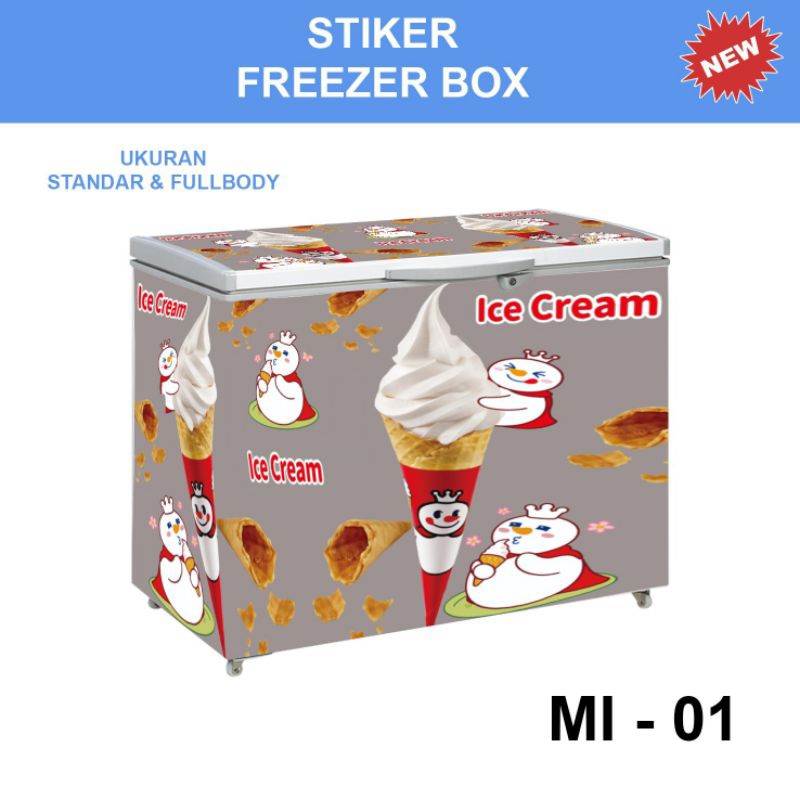 Jual Stiker freezer es / freezer box motif es cream | Shopee Indonesia