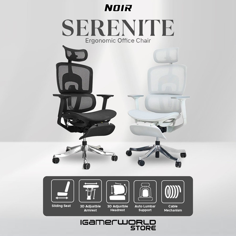 Jual Noir Neo C3 Serenite - Ergonomic Office Chair - Kursi Kantor ...