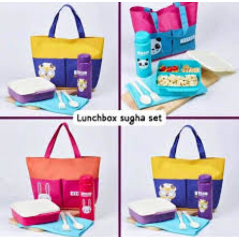 Jual Cod - F77 Kotak Bekal Set Anak Free Tas Bekal Lunch Box Kotak Makan Nasi bekal | Shopee ...