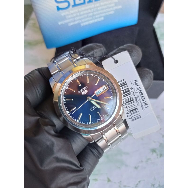 Jual (TERJUAL) seiko 5 automatic blue dial snke51 | Shopee Indonesia