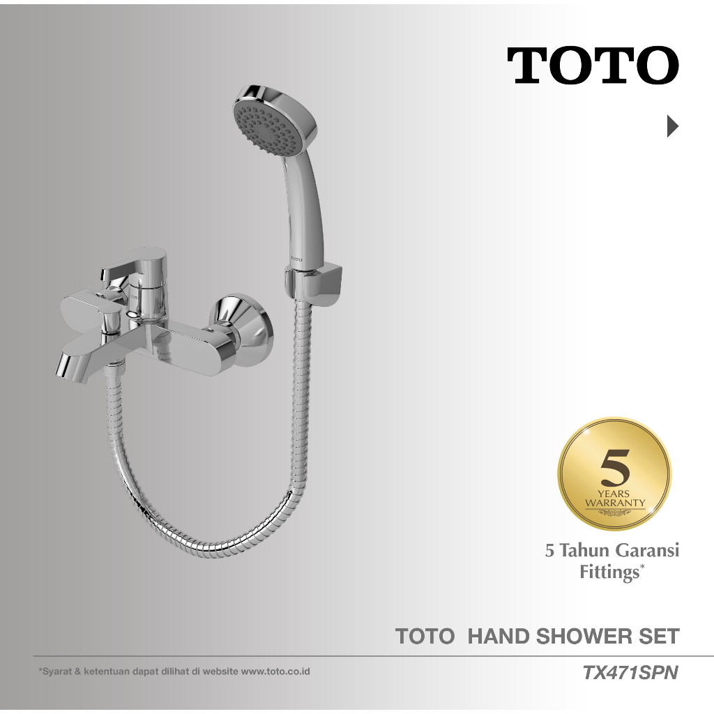 Jual TOTO Plano Single Lever Bath & Shower Set / Shower Mandi TX471SPN ...