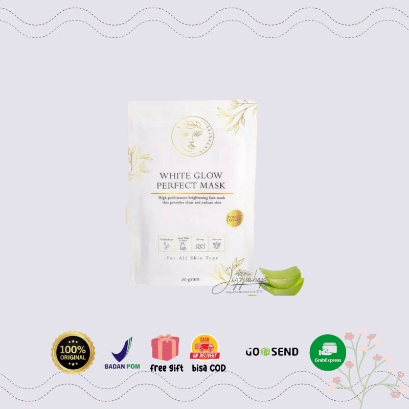 Jual SKINFLAIR WHITE GLOW PERFECT MASK POWDER MASKER WHITENING GLOWING ...