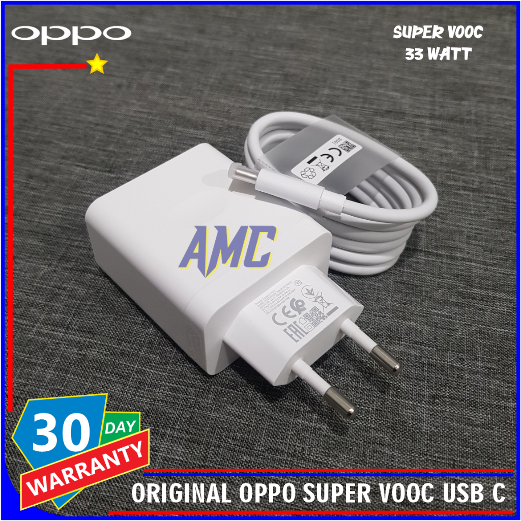 Jual Charger Oppo Super Vooc 33 Watt ORIGINAL 100% USB Type C | Shopee ...