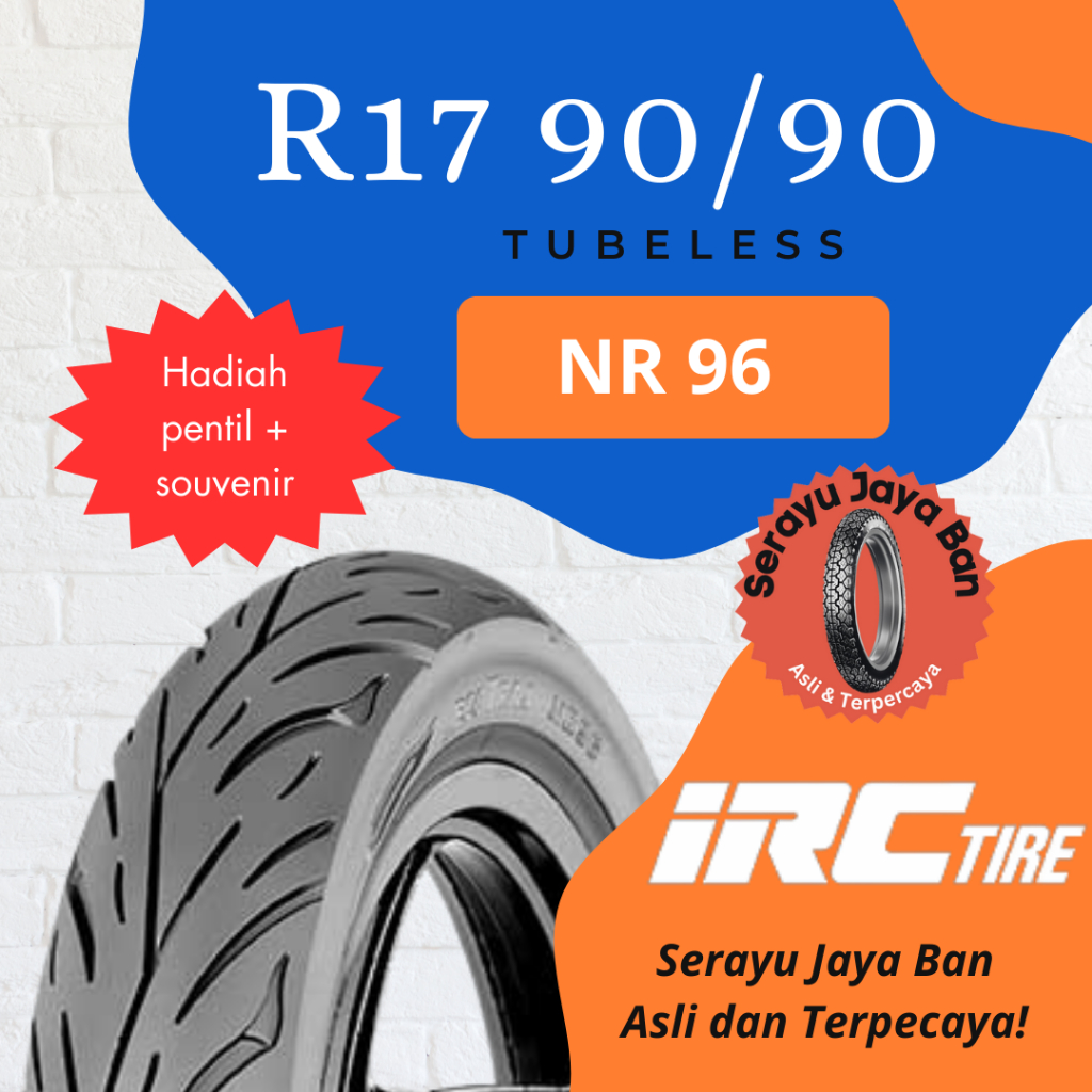 Jual Ban motor IRC ring 17 90/90 NR 96 tubeless | Shopee Indonesia
