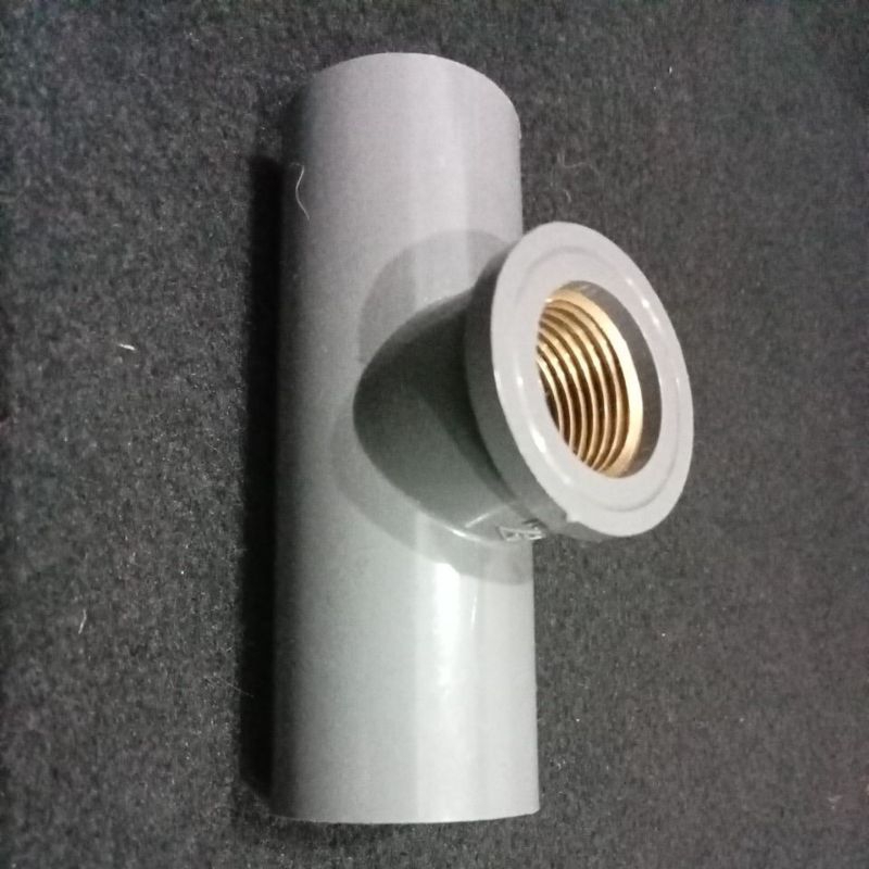 Jual sambungan fitting pipa pvc rucika aw T drat dalam kuningan 1/2 ...