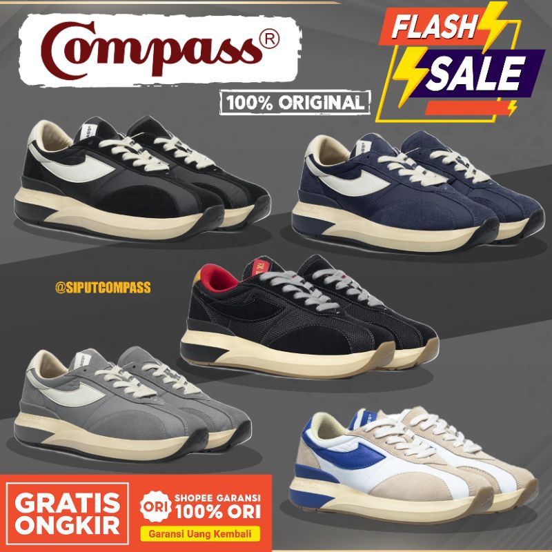 Jual [ORIGINAL] Sepatu Compass Velocity Black / Navy / Grey / Velocity ...