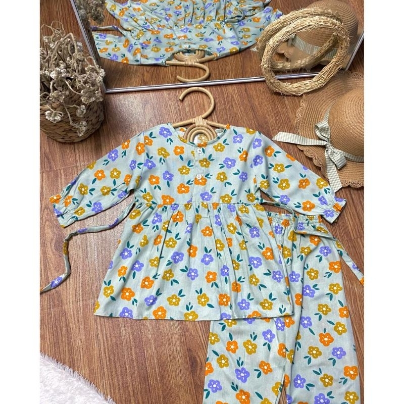 Jual Setelan anak perempuan 1-6 tahun one set rayon setcel anak ...