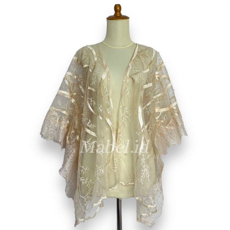 Jual Outer Cape Brukat Kebaya Modern | cardigan hijab | Shopee Indonesia