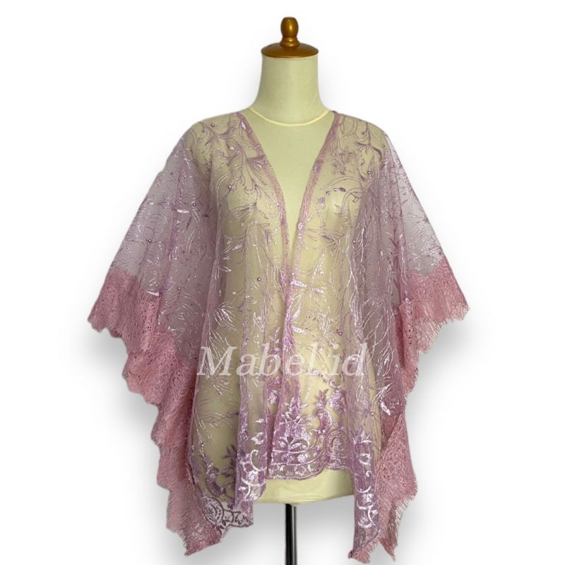 Jual Outer Cape Brukat Kebaya Modern | cardigan hijab | Shopee Indonesia