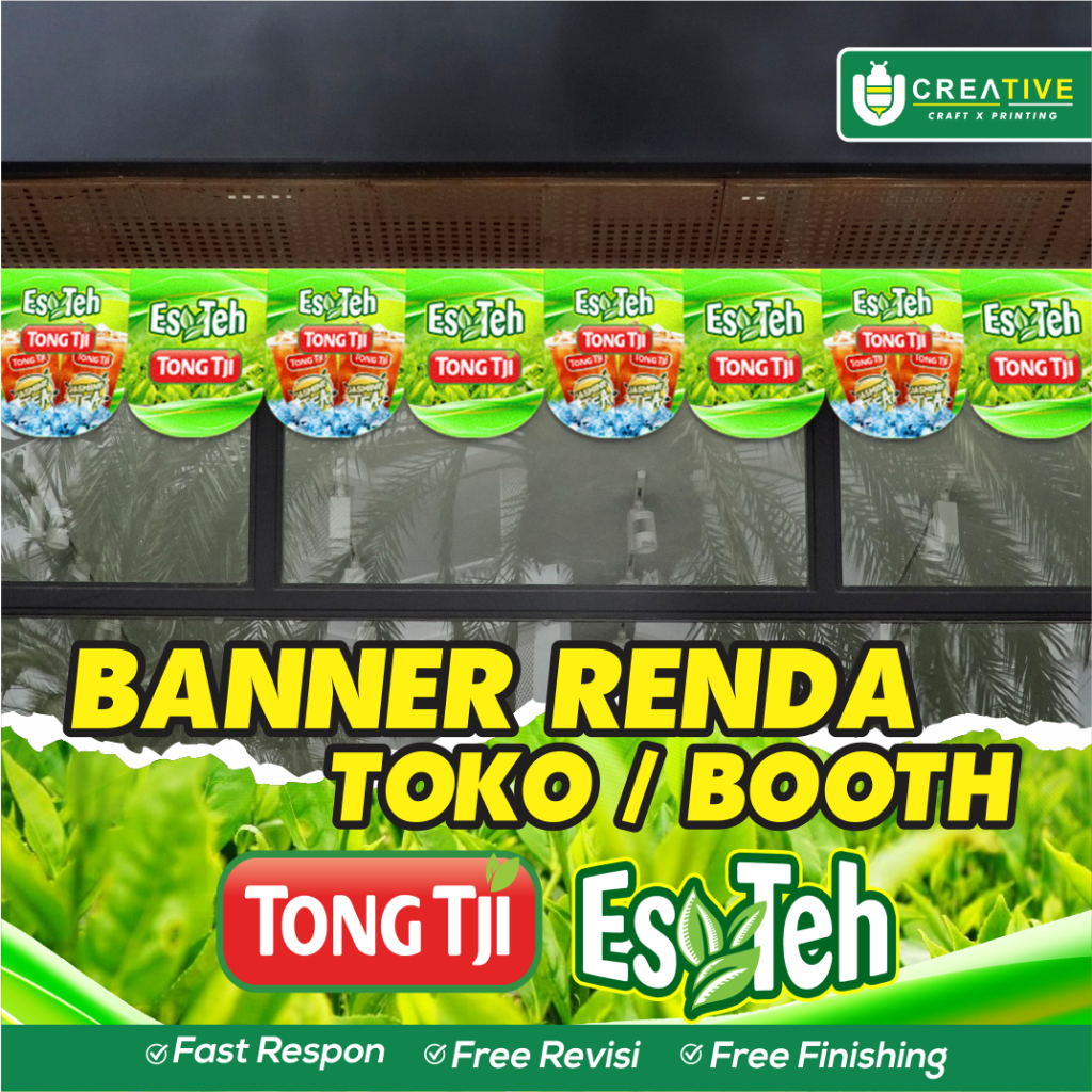 Jual Banner Renda Toko / Booth Es Teh Tong Tji (Fast Respon, Free ...