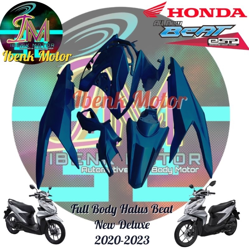Jual Honda Beat New Deluxe Led Full Body Halus Warna Biru Doff Stylish ...