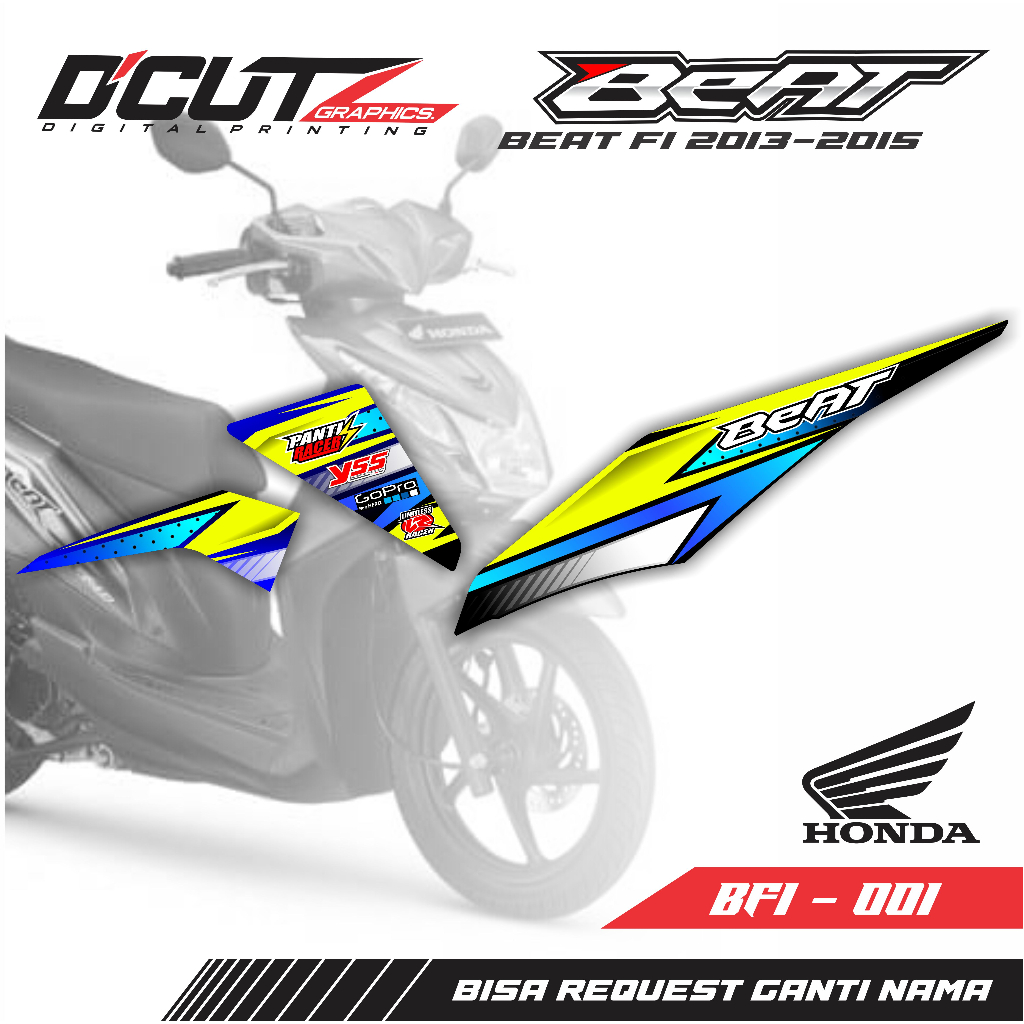 Jual Striping Honda Beat Fi 2013-2015 ( BFI - 001 ) | Shopee Indonesia