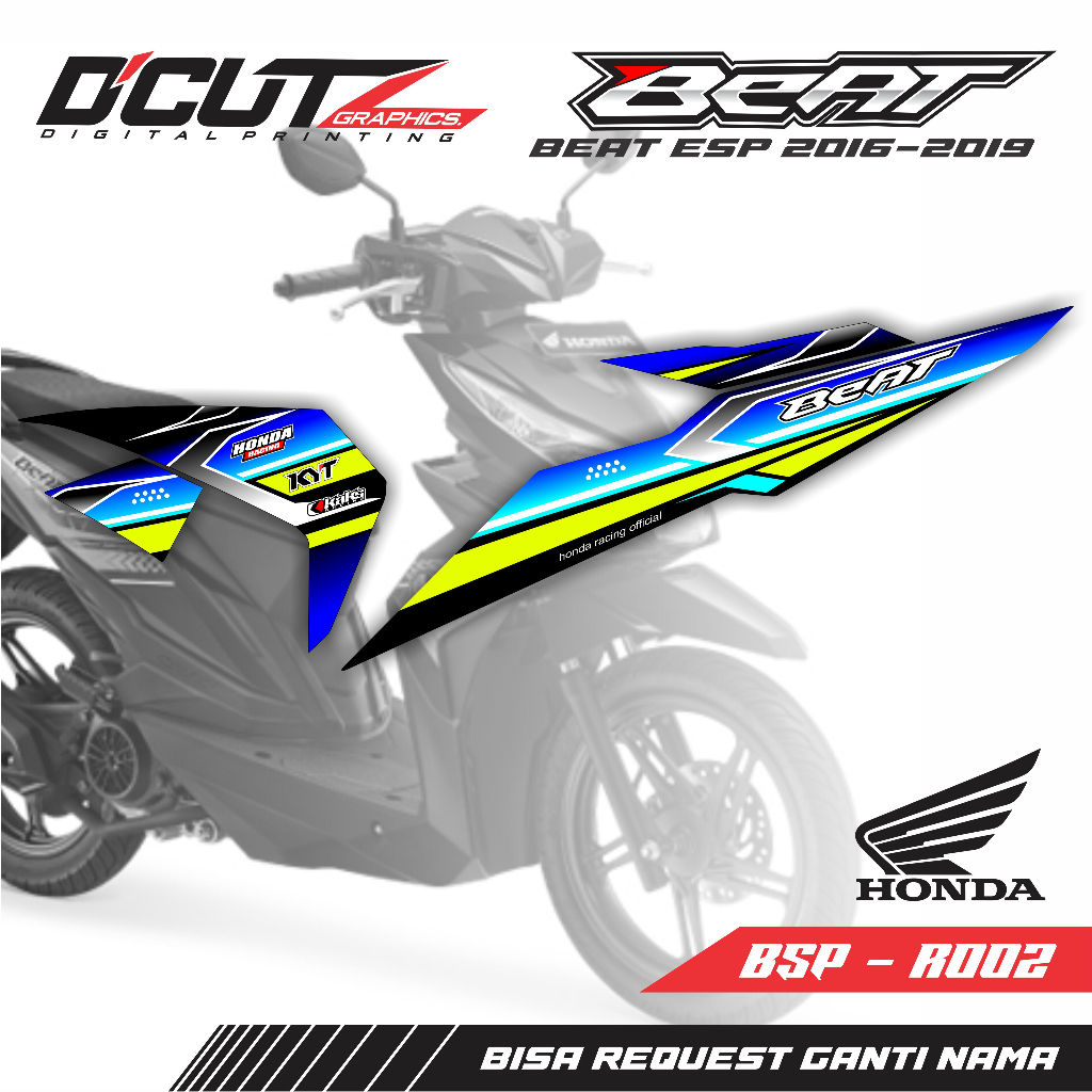 Jual Striping Honda Beat Esp 2016-2019 ( BSP - R002 ) | Shopee Indonesia