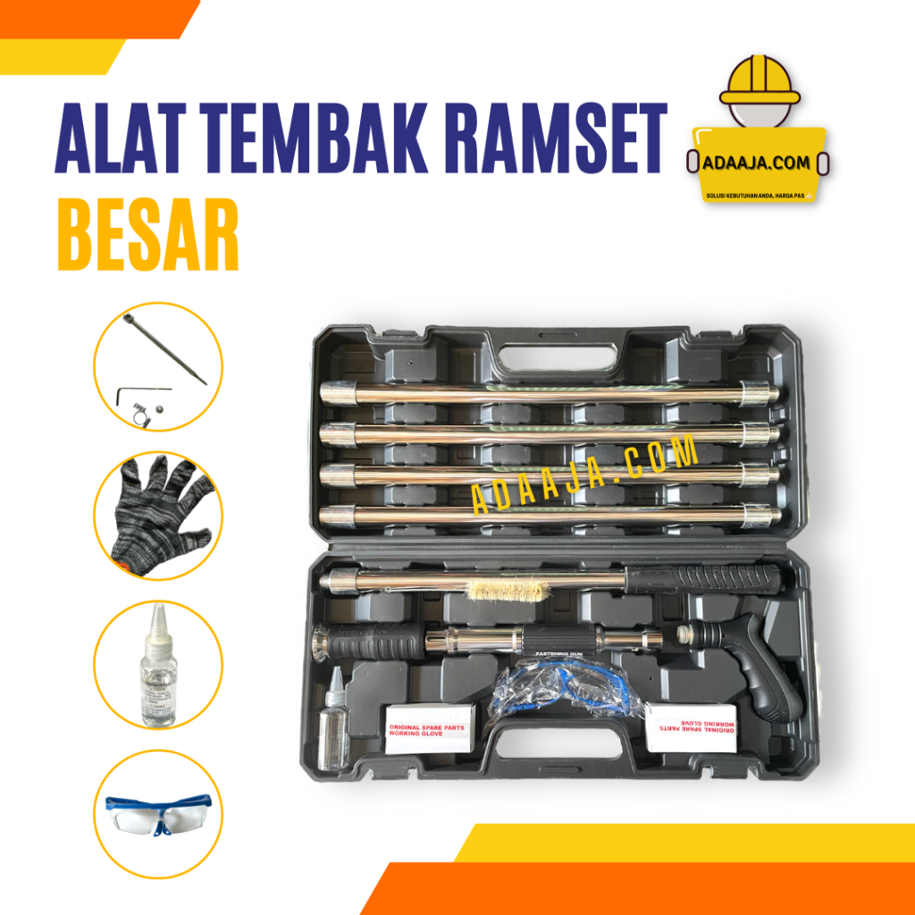 Jual Alat Tembak Ramset Dengan Extension Nail Gun Plafon | Shopee Indonesia