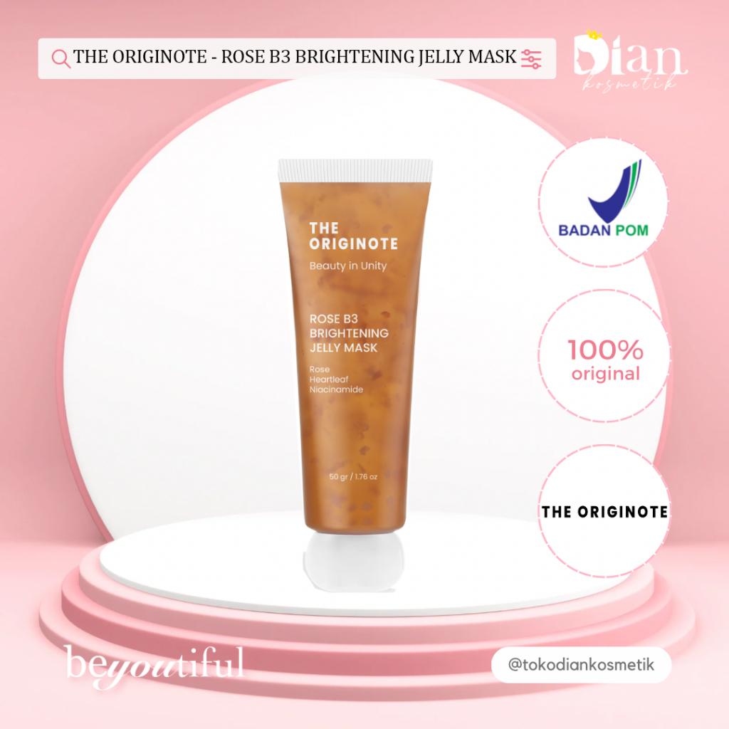 Jual THE ORIGINOTE - ROSE B3 BRIGHTENING JELLY MASK | Shopee Indonesia