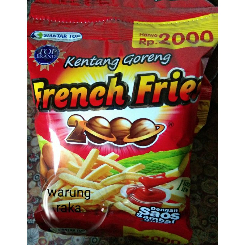 Jual french fries net 15 gr, kentang goreng 2000 dengan saos sambal ...