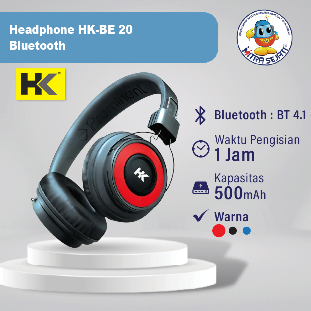 Jual Handsfree Headphone Bluetooth DJ HK BE20 | Shopee Indonesia