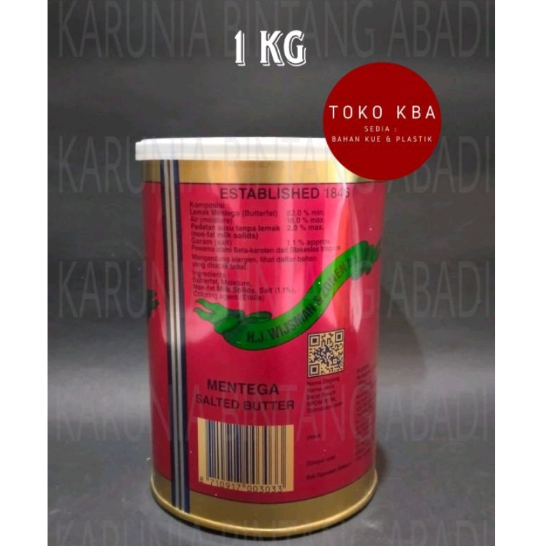 Jual Butter Wijsman Brand Mentega Wisman 1 Kg Kaleng | Shopee Indonesia