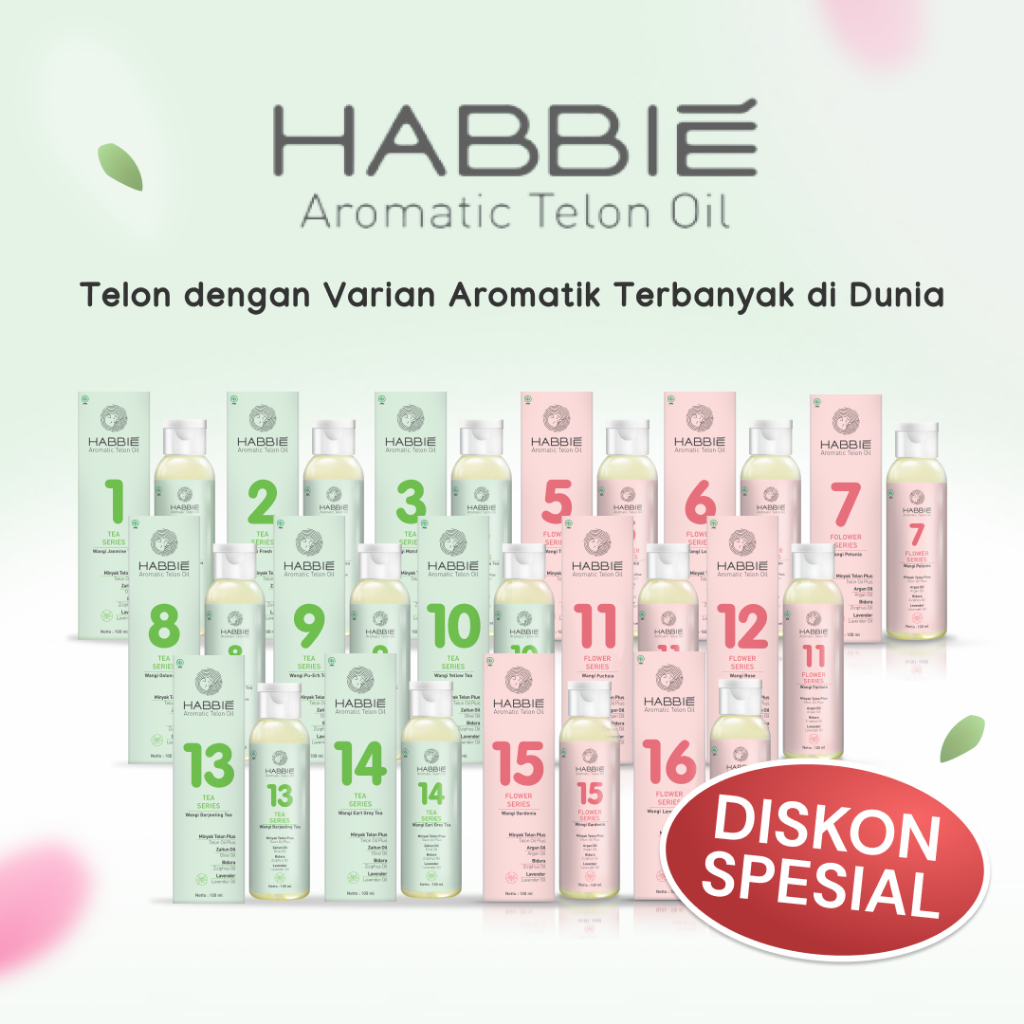 Jual Habbie Minyak Telon Aromatic Telon Oil Flower dan Tea Series 100ml ...