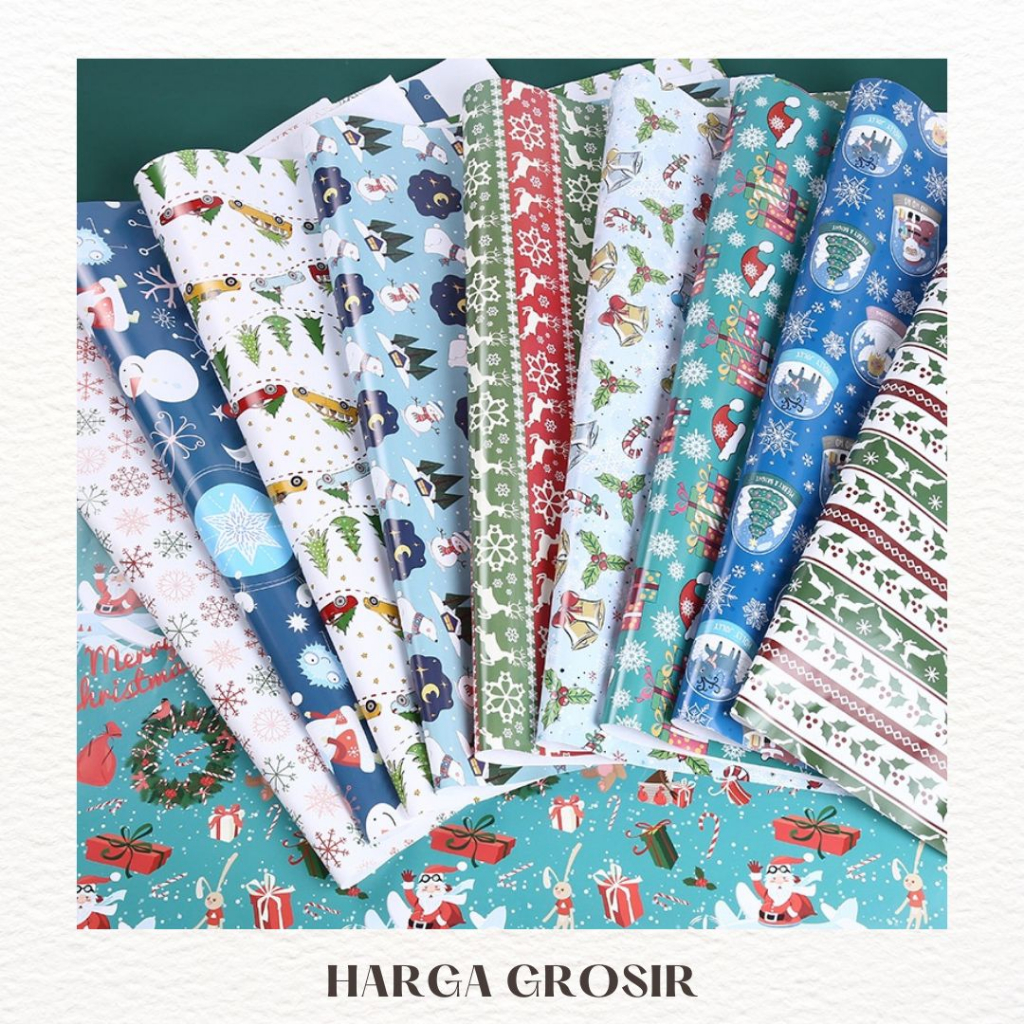 Jual KERTAS MOTIF NATAL CHRISTMAST PATERN PAPER WRAPPING KERTAS KADO ...