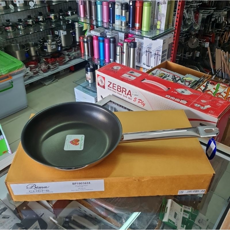 Jual BP1901624 Frying Pan Non Stick Platinum D24cm Bima Chefs, SUS 304 | Shopee Indonesia