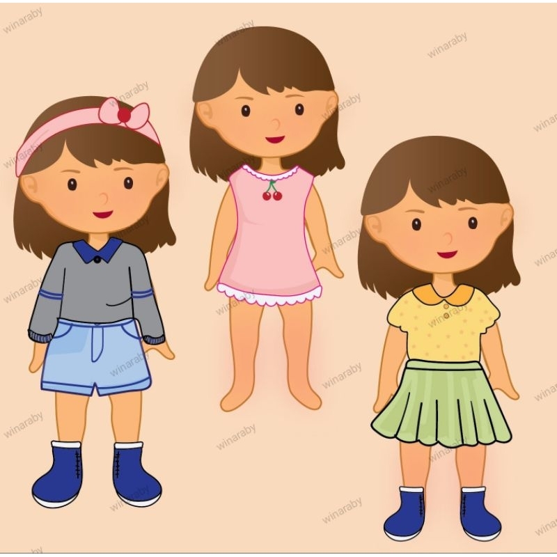 Jual BP BP AN / BONEKA KERTAS/PAPER DOLL/MAINAN KERTAS/BAJU BAJUAN ...