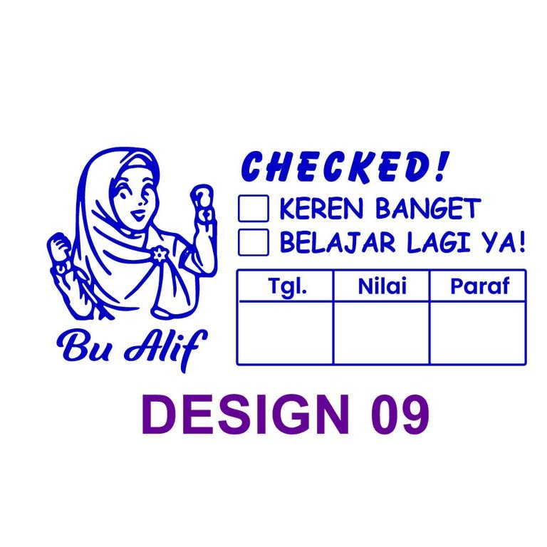 Jual Stempel Guru/stempel nilai / Penilaian / Koreksi / Checked ...