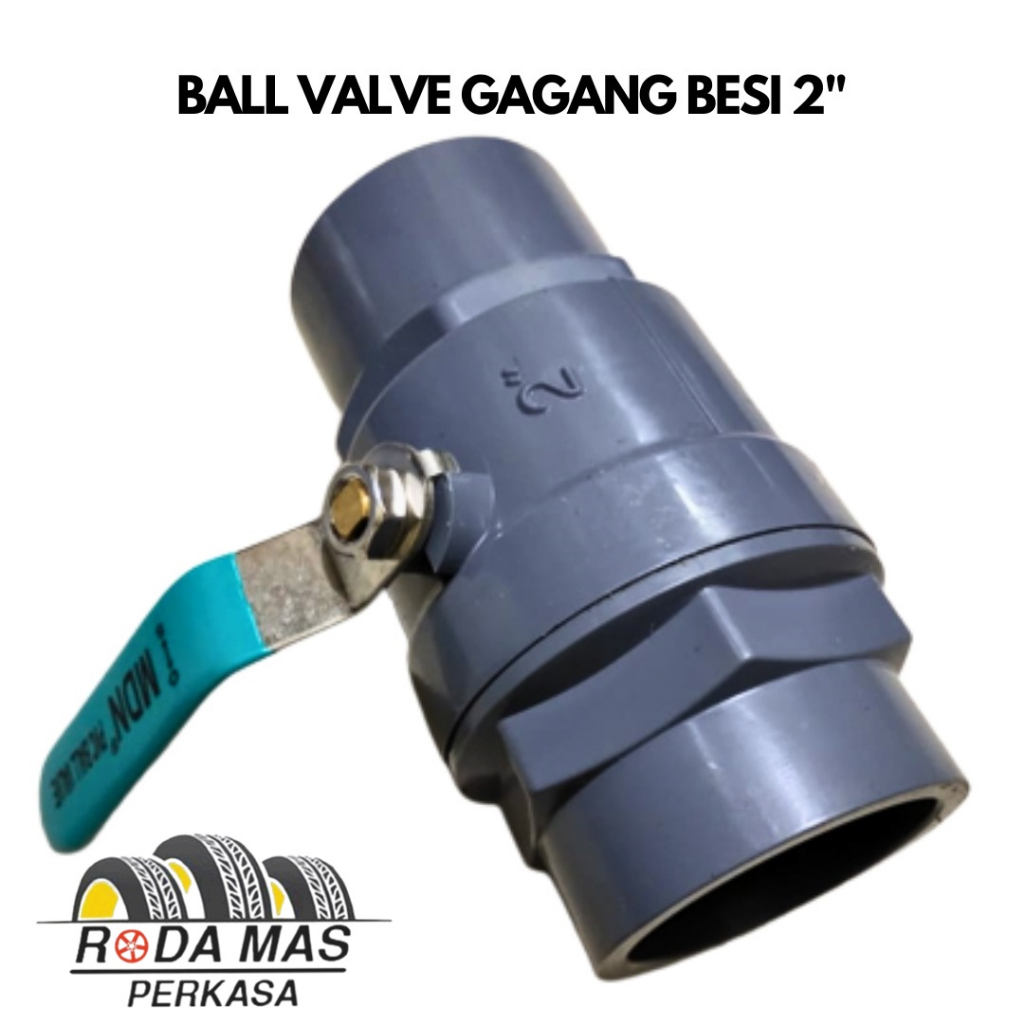 Jual MDN Ball Valve PVC 2” inch Gagang Stainless / Stop Kran Paralon RMP | Shopee Indonesia