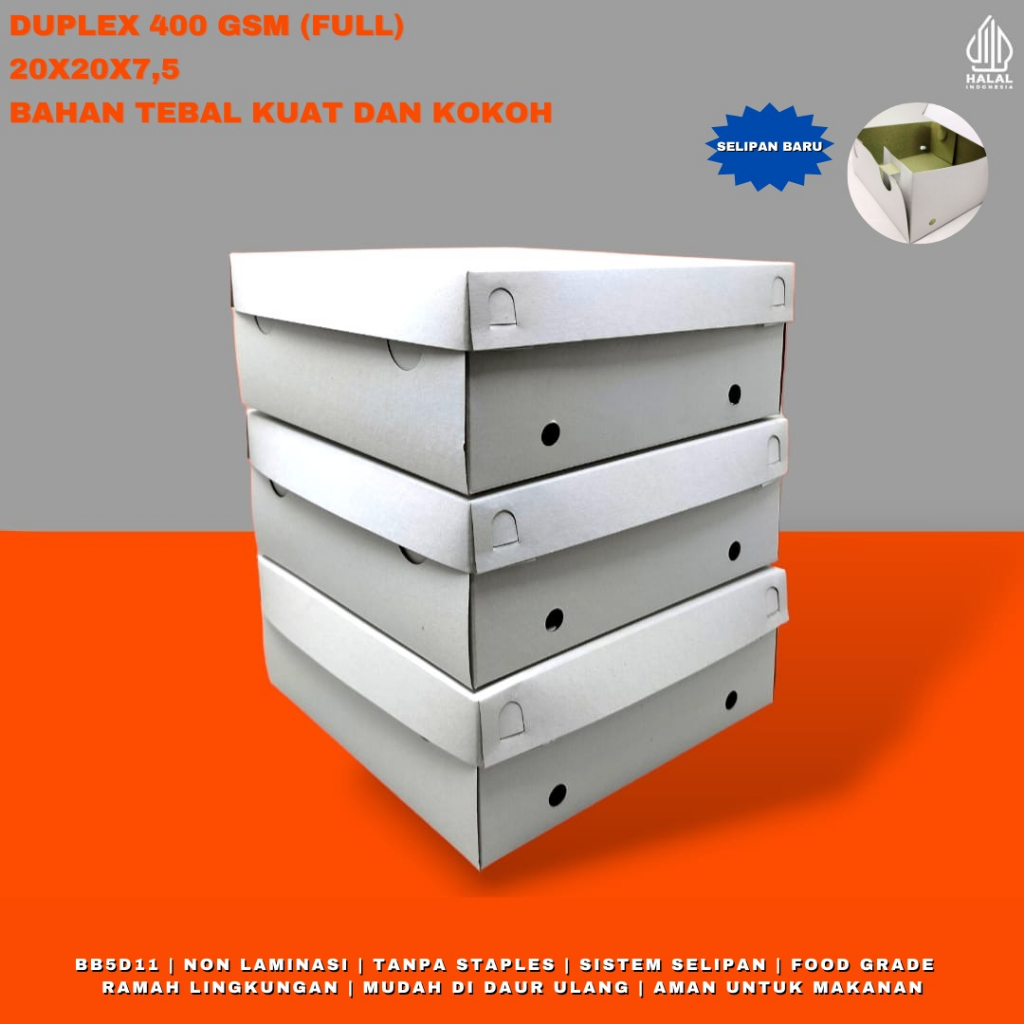 Jual Box Catering 20x20 Dus Nasi 20x20 Duplek 400 Gsm (BB5-D11 ...