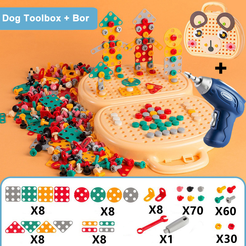 Jual Mainan Bor Listrik Obeng Tool Set 203pcs Mainan Alat Anak Mainan ...