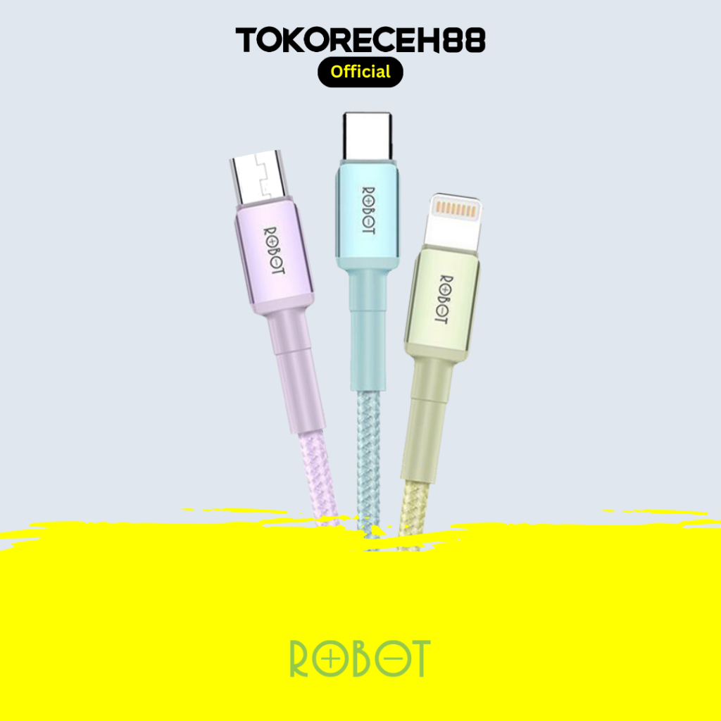 Jual KABEL DATA ROBOT RSM100 RSM100 RSL1000 Type C Micro USB Lighting ...