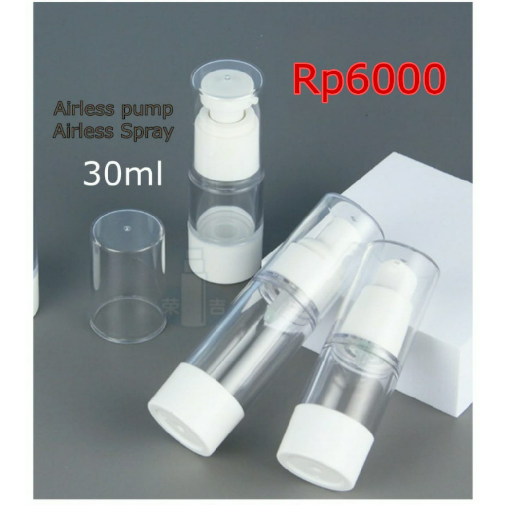 Jual Botol Spray Airless 30ml Wadah Skincare Kosmetik Serum Anti Aging ...