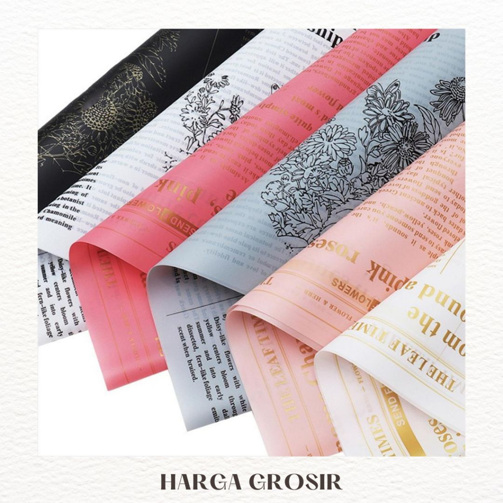 Jual KERTAS BUKET MOTIF KORAN WRAPPING NEWSPAPER CELLOPHANE FLOWER ...