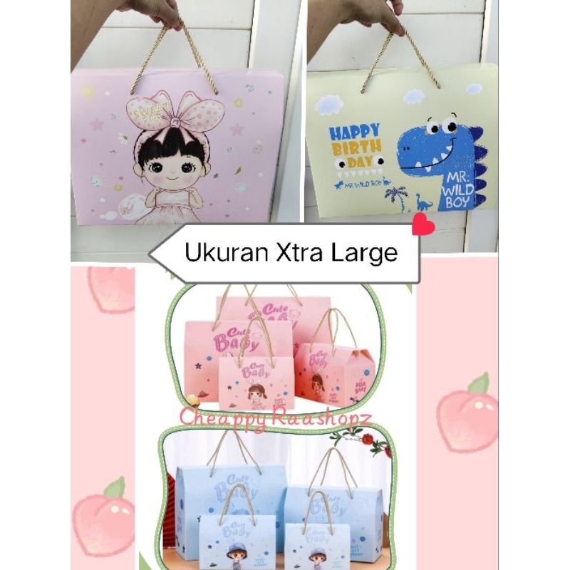 Jual XL Box souvenir ulang tahun anak Box Snack ultah Anak Goodie Bag ...