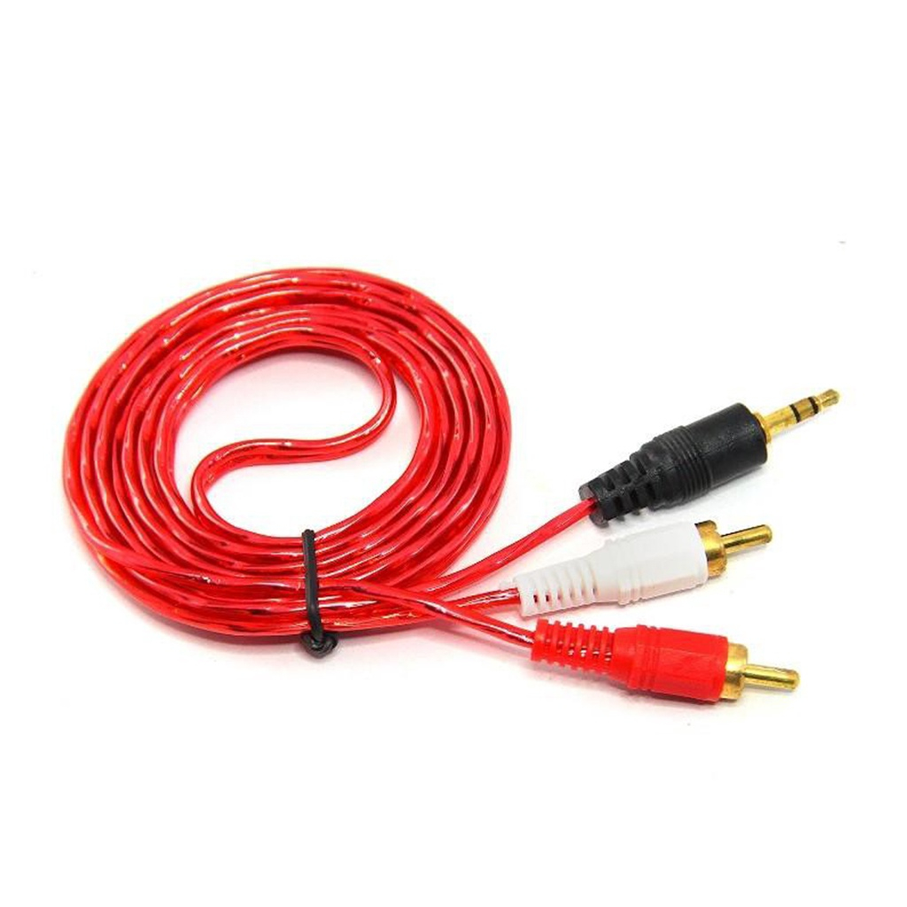 Jual Kabel SOLID aux 2in1 / Jack 3.5mm audio RCA 2 in 1 | Shopee Indonesia