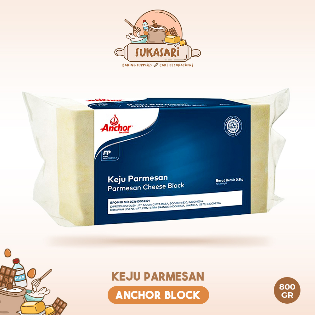 Jual Sukasari - Keju Parmesan Block Anchor 400gr, 800gr / Parmesan ... Jual Sukasari - Keju Parmesan Block Anchor 400gr, 800gr / Parmesan ...