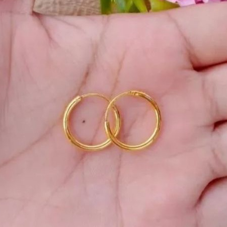 Jual Anting gipsi polos anak titanium gold anti luntur | Shopee Indonesia