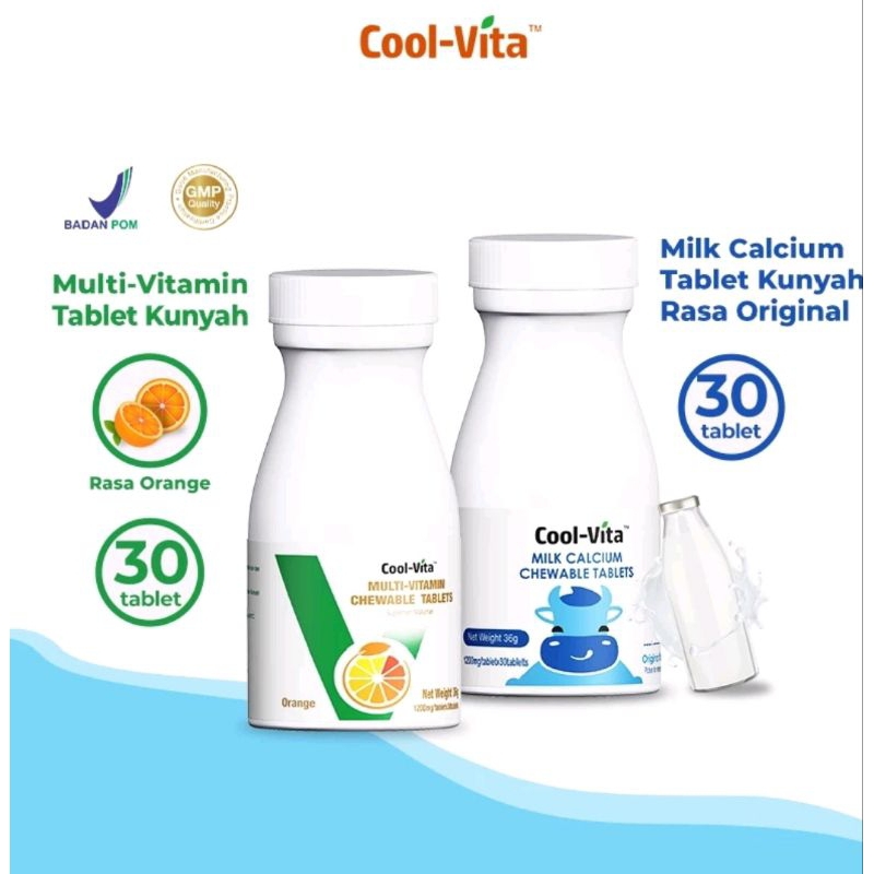 Jual COOLVITA MULTIVITAMIN CHEWABLE ORANGE DAN KALSIUM READY STOK ...