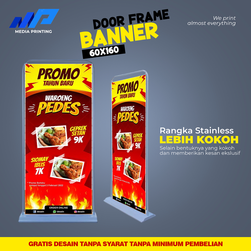Jual Door Frame Banner Stand Banner Kokoh | Shopee Indonesia