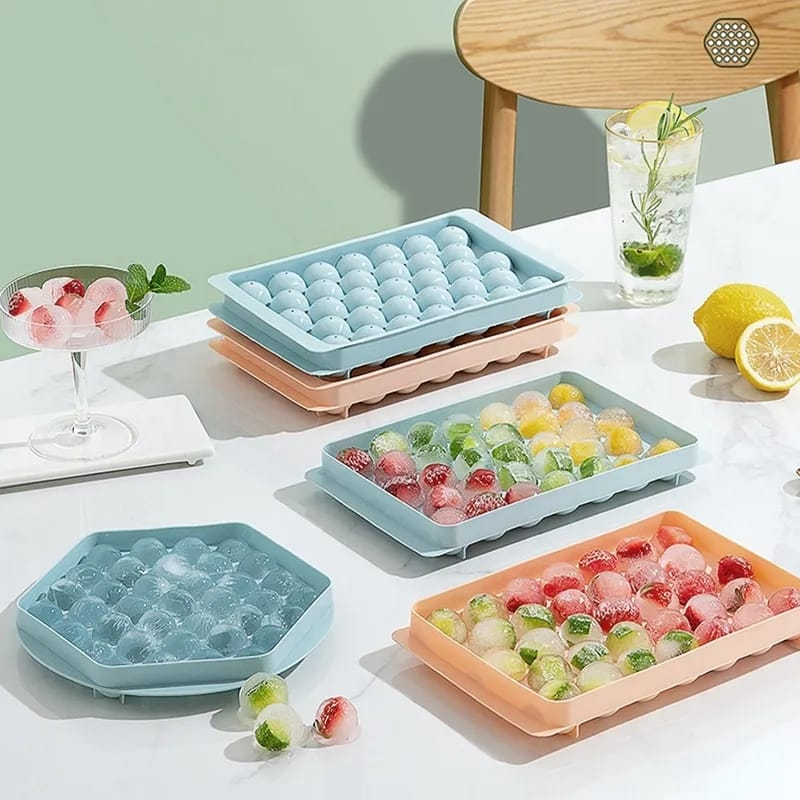 Jual Cetakan Es Batu Bulat 33 Sekat / Slot | Alat Cetak Es Jelly ...