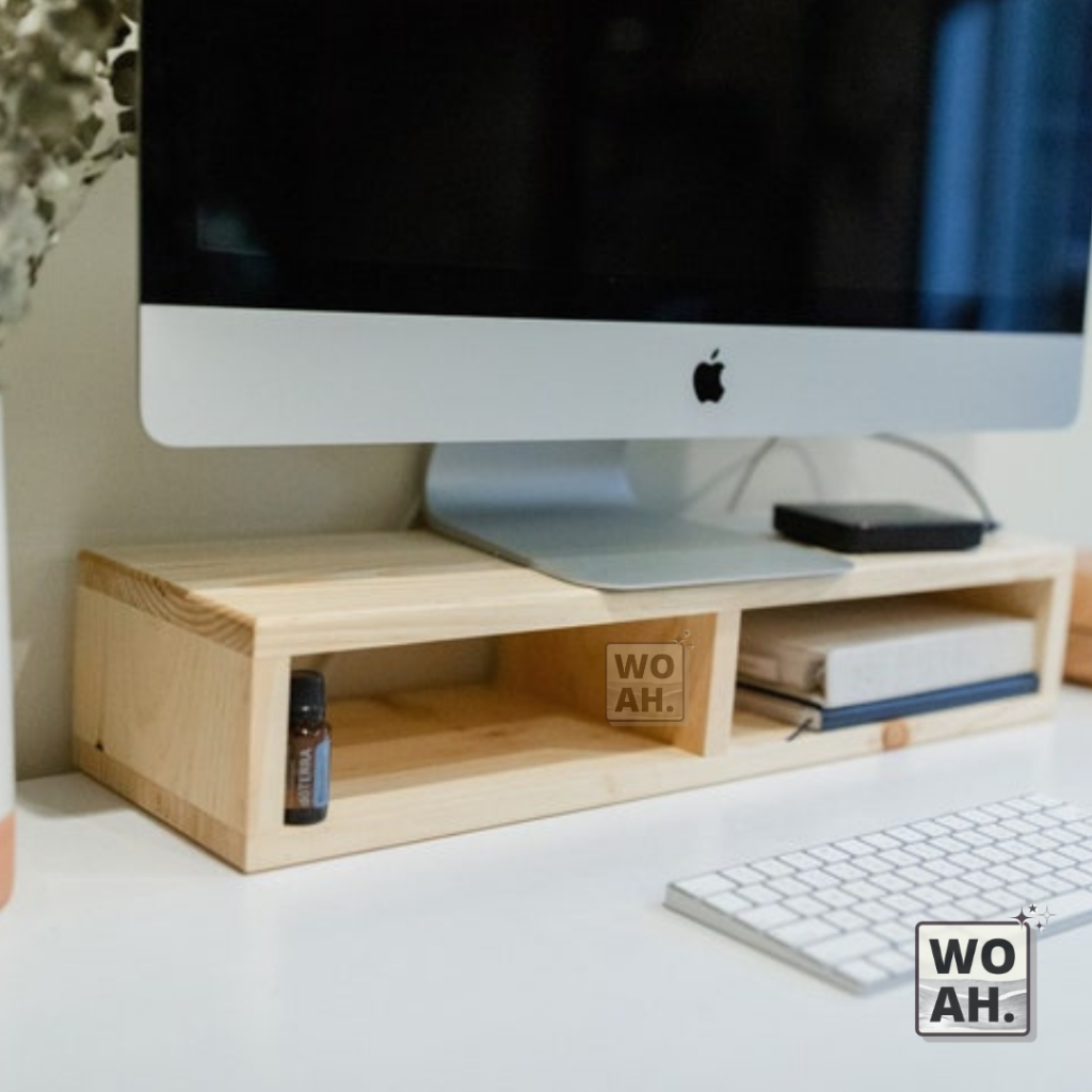 Jual Rak Monitor Meja kayu stand laptop model B | Shopee Indonesia