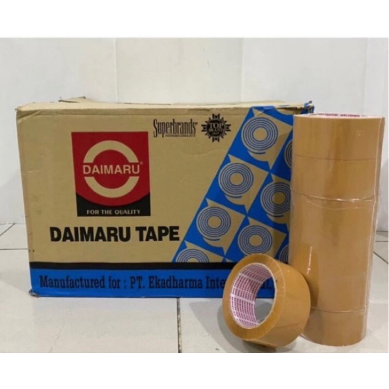 Jual Lakban Bening Coklat Daimaru 48 mm x 90 yard (1 roll ) | Shopee Indonesia